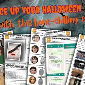 Murder Mystery Halloween Game Party Custom Detective Game Kit DIY Date ...
