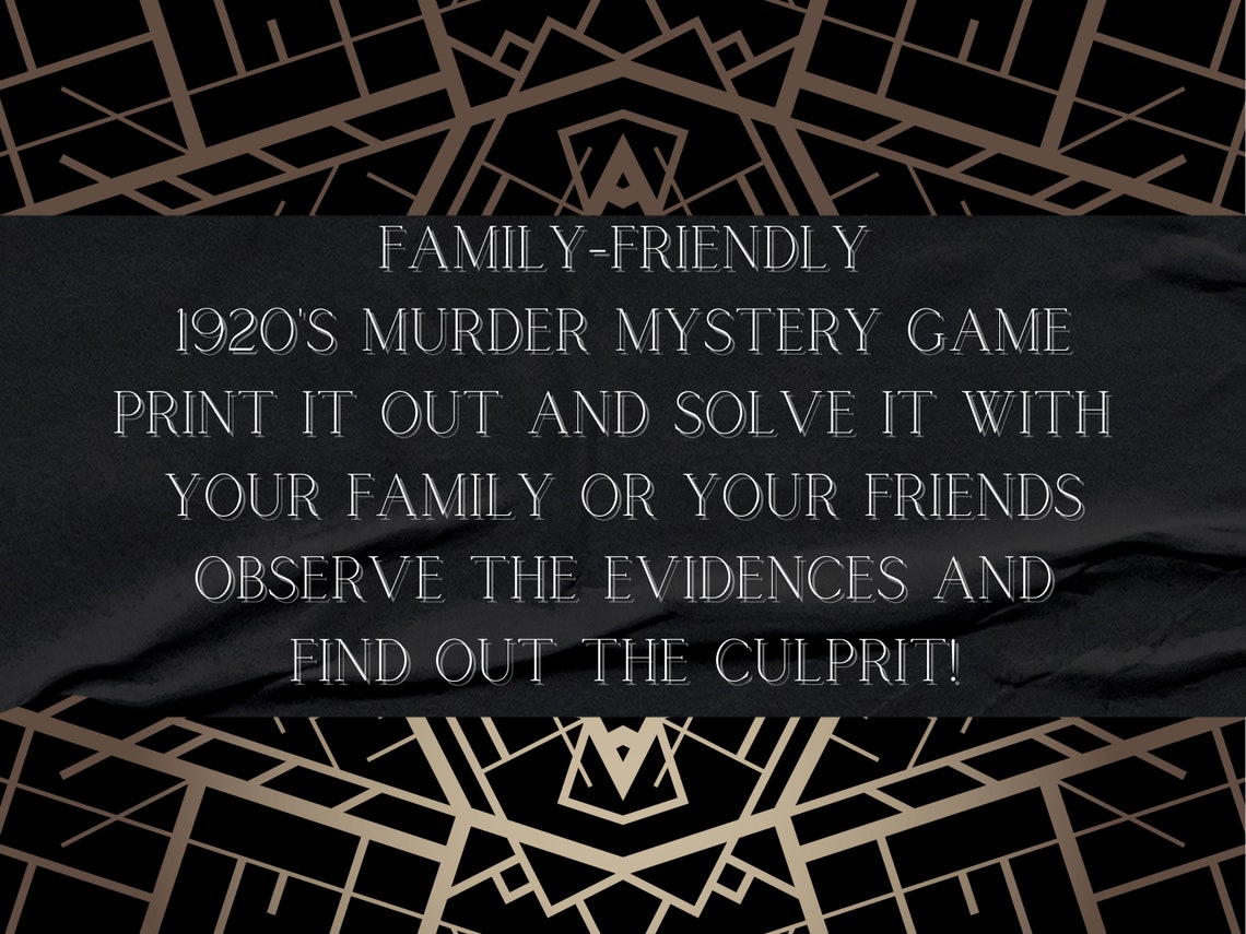 Unsolved Case Files Game Kit Murder Mystery Game Custom Gift Party Game ...