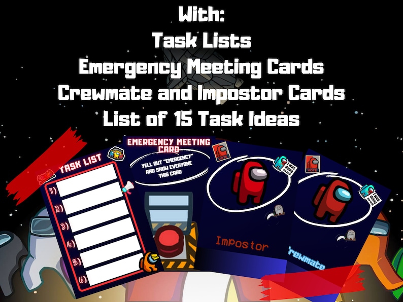 Among Us Game: Printable Birthday Party Game Kit (digital Download) - Etsy