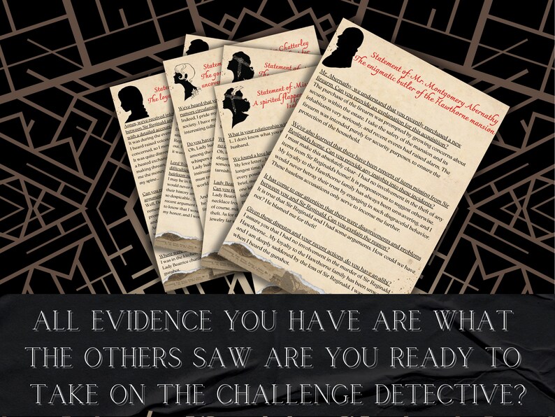 Unsolved Case Files Game Kit Murder Mystery Game Custom T Party Game