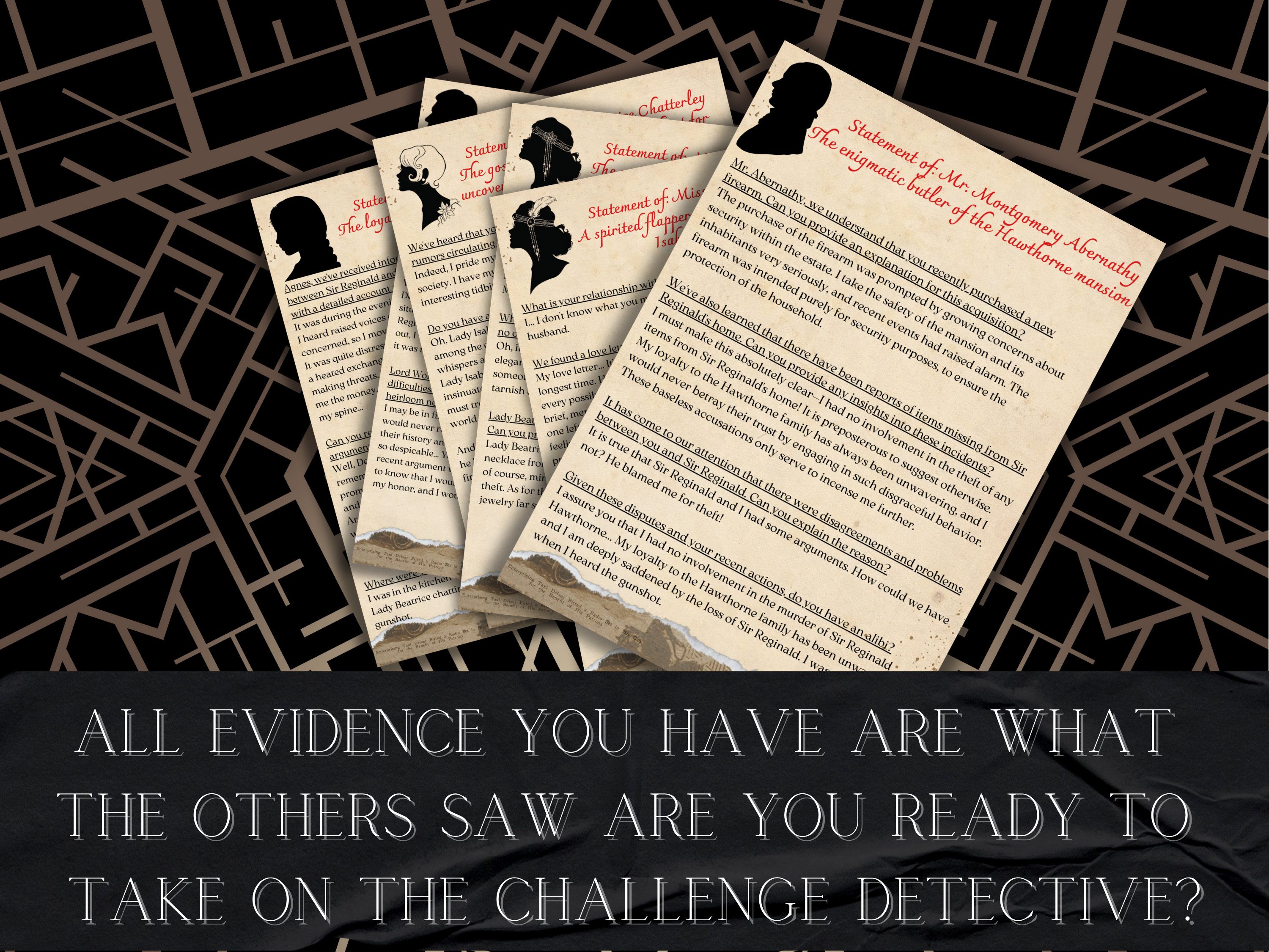 Unsolved Case Files Game Kit Murder Mystery Game Custom Gift Party Game ...