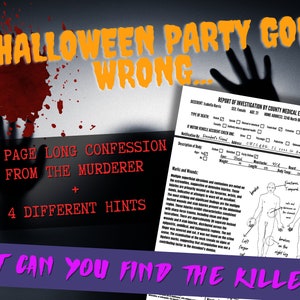 Murder Mystery Halloween Game Party Custom Detective Game Kit DIY Date ...