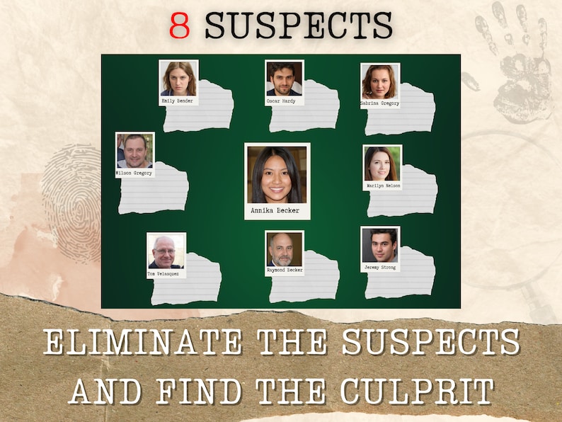 Murder Mystery Game Detective Game Kit Halloween Party Game Kit Custom ...