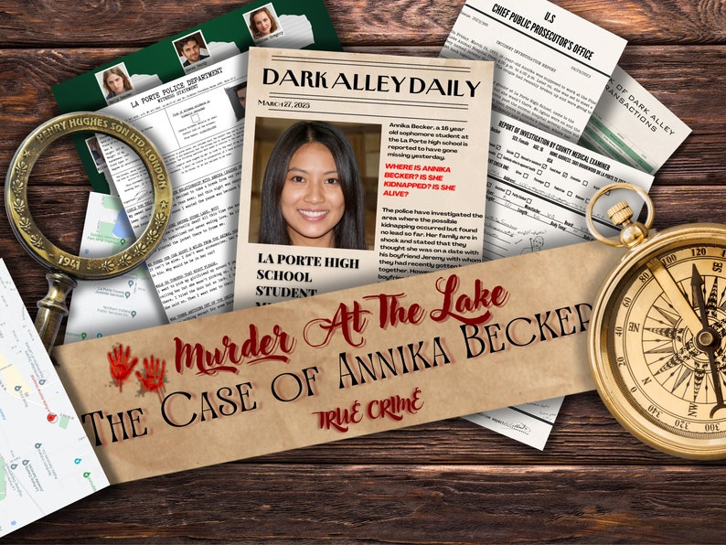 Murder Mystery Game Detective Game Kit Halloween Party Game Kit Custom ...