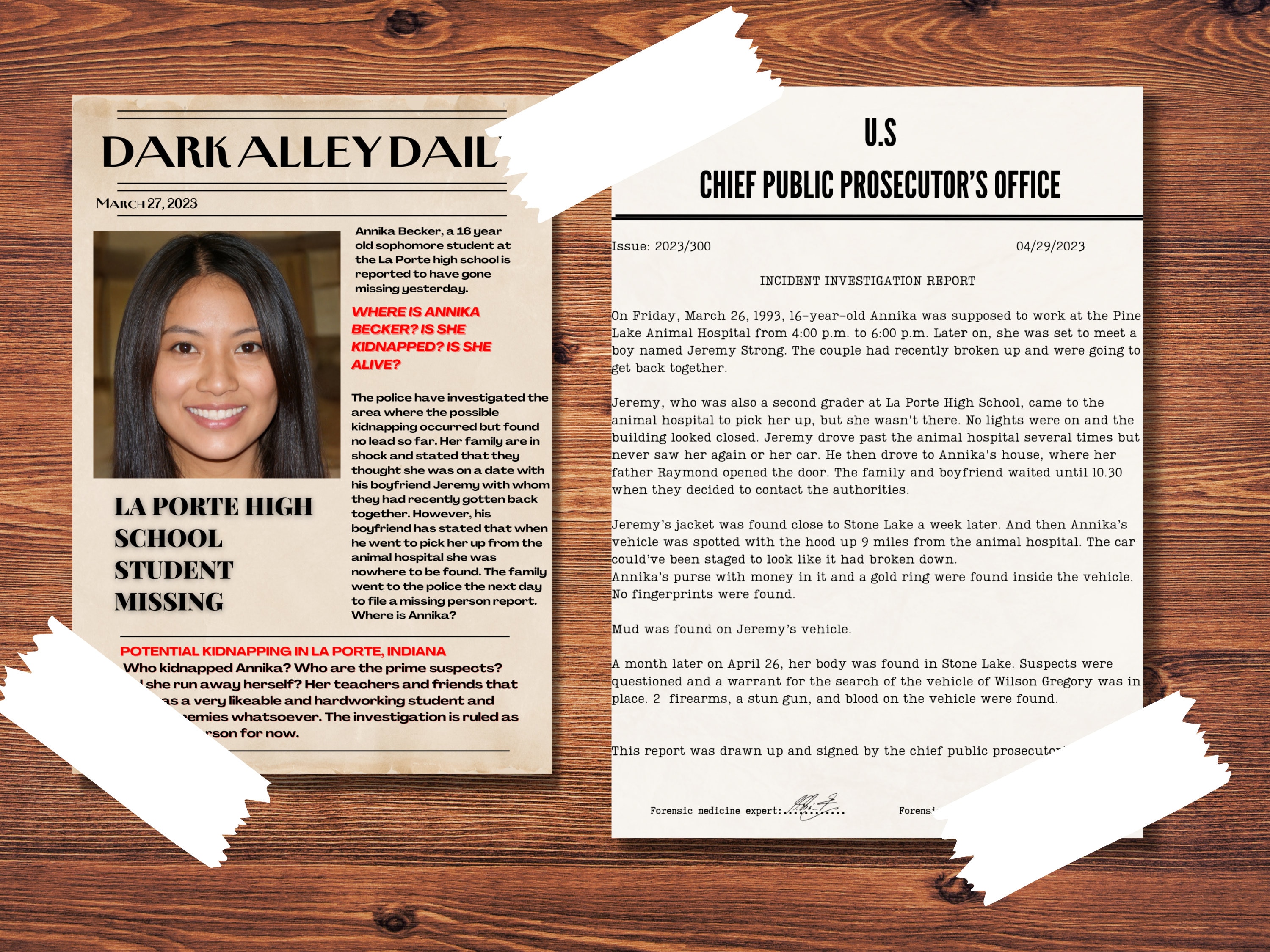 Murder Mystery Game Detective Game Kit Halloween Party Game Kit Custom ...