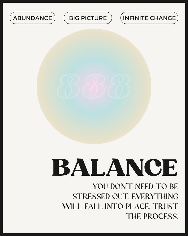 Balance Angel Number 888 Sticky Notes: Witchy Desk Pad - Etsy