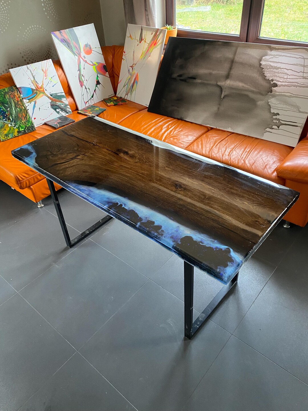 Unique Oak Wood Table With Epoxy Resin - Elegance and Natural Beauty ...