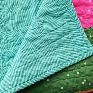 Plus Baby Quilt Handmade Patchwork Quilt Rainbow Colors Baby Quilt ...