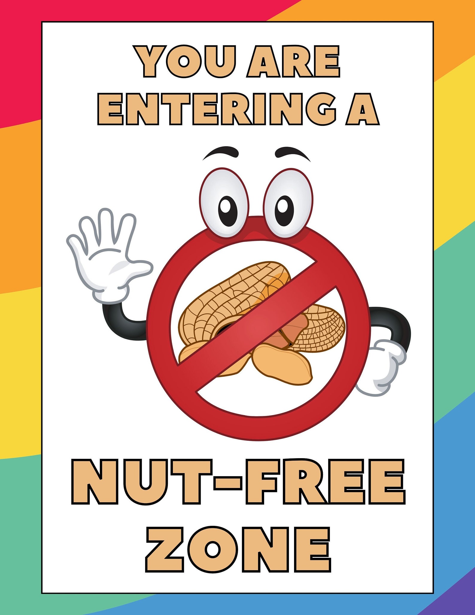 Allergy Aware Classroom Digital Download, Png Nut Free Zone - Etsy