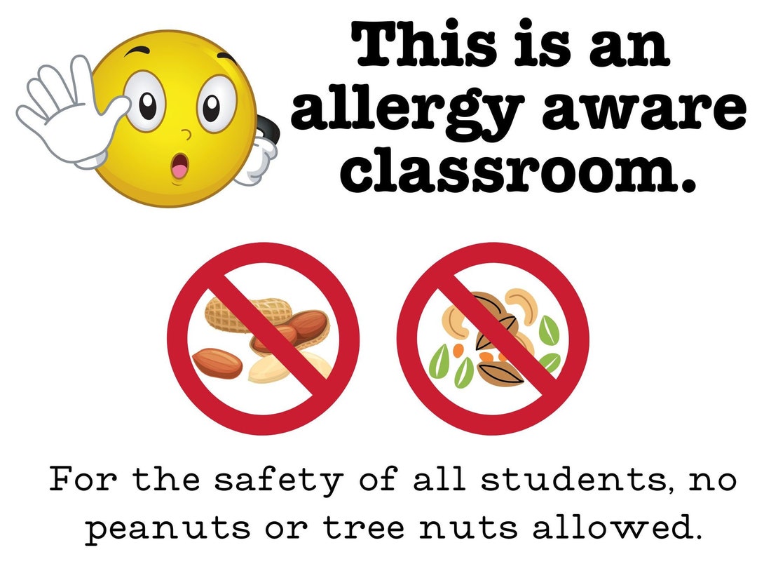 Nut Free Classroom Png File, Instant High Resolution Digital Download ...