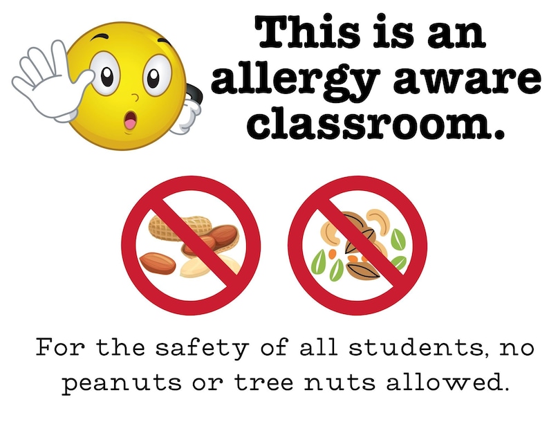Nut Free Classroom Png File, Instant High Resolution Digital Download ...