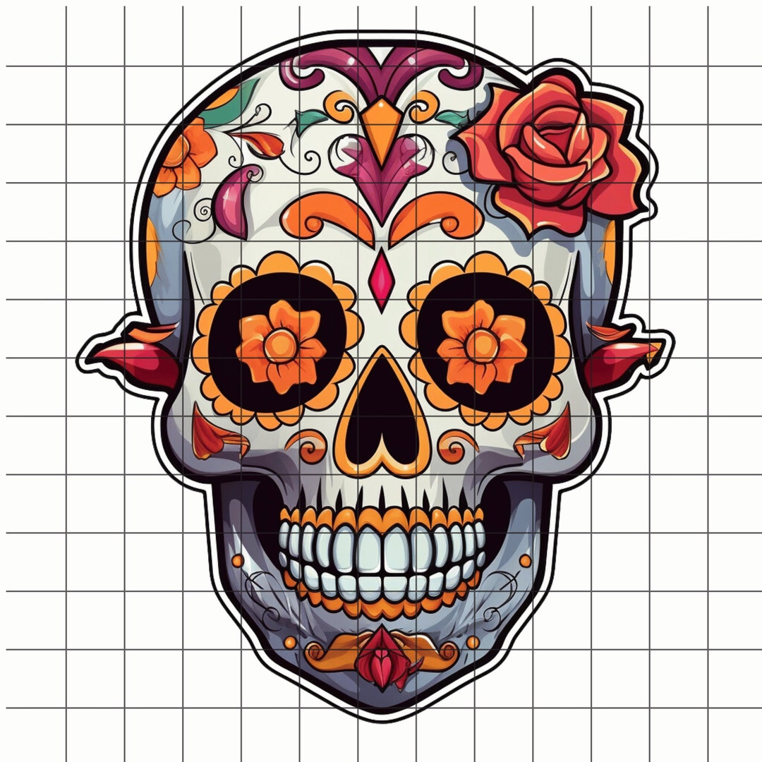 Sugar Skull PNG Bundle, Dia De Los Muertos Clipart, Day of the Dead ...