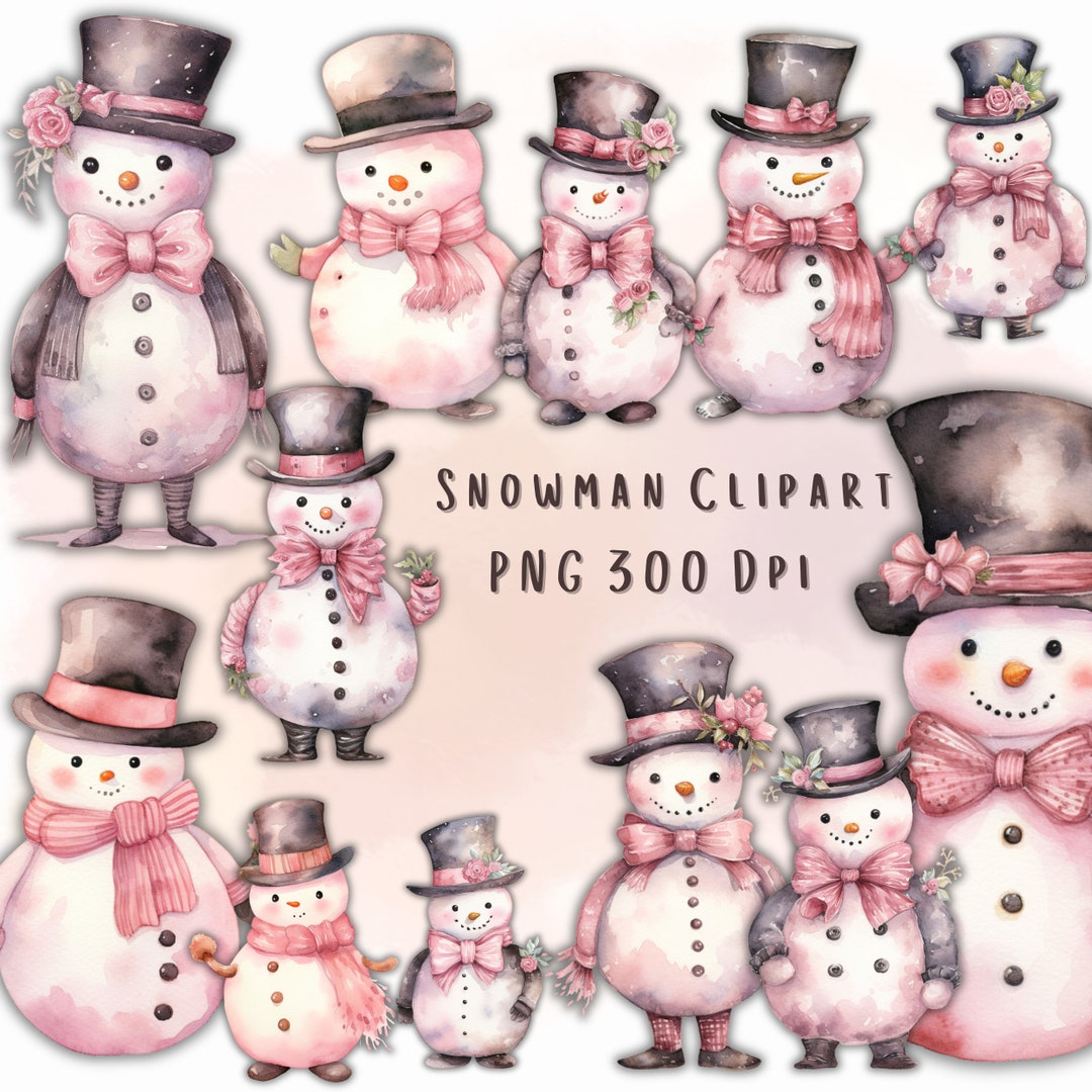 Pink Christmas Clipart Bundle, Pink Clipart, Christmas Png Bundle, Xmas ...