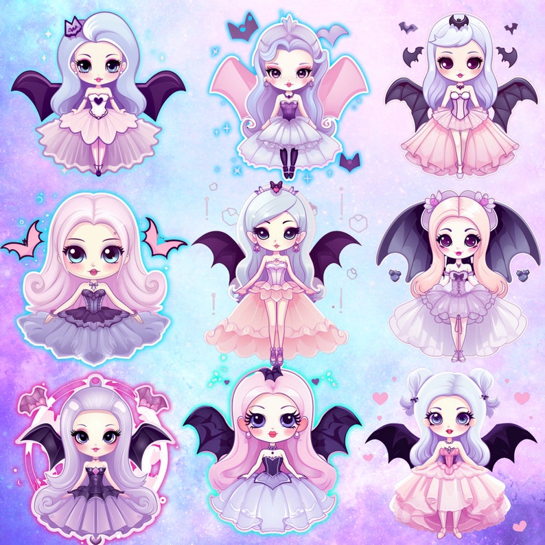 Cute Pastel Halloween Clipart, Cute but Creepy PNG, Pastel Halloween ...