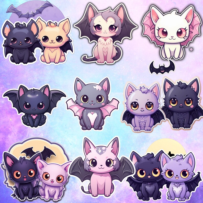 Cute Pastel Halloween Clipart, Cute but Creepy PNG, Pastel Halloween ...