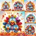 Turkey Clipart, Funny Turkey Face, Thanksgiving Clipart Bundle, Premade ...