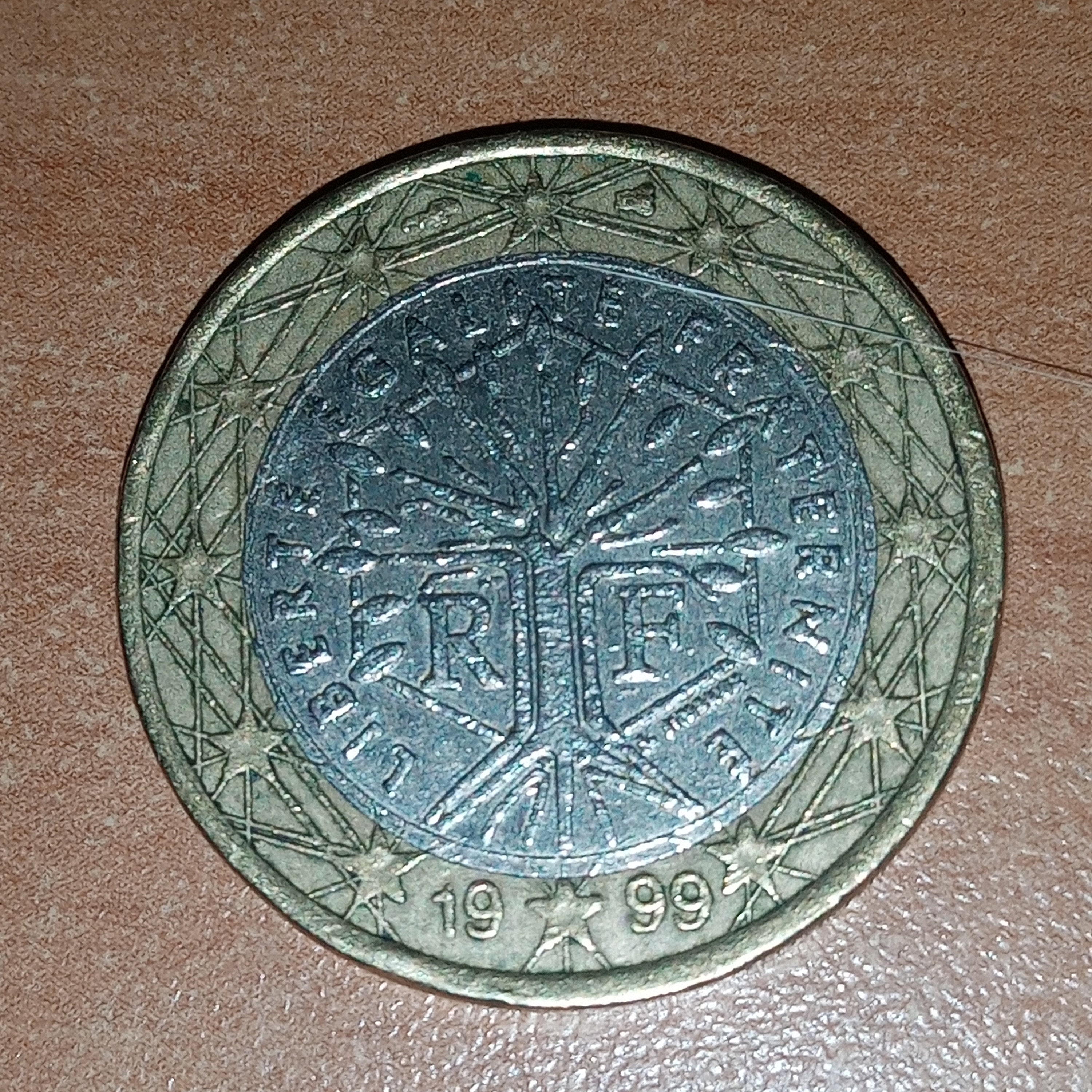 1 Euro Coin France 1999 Tree of Life With Typographical Errors - Etsy