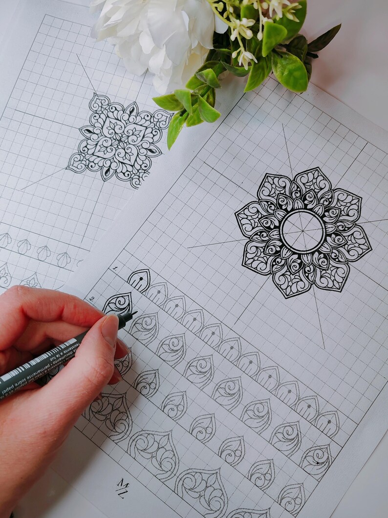 Printable Mandala Drawing Worksheets: 11 Beautiful Step-by-step ...