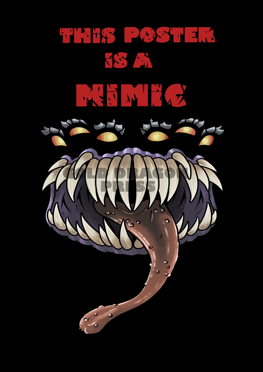 This Poster is A Mimic Dnd Poster Mimic Poster Fantasy Art Poster ...