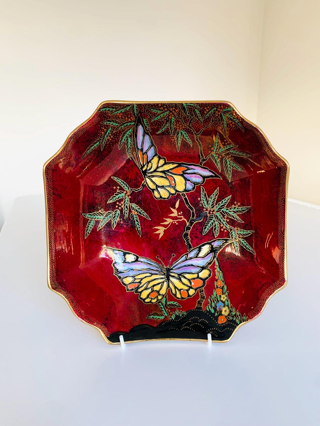 Vintage Crown Devon Butterfly Display Dish C1930s - Etsy