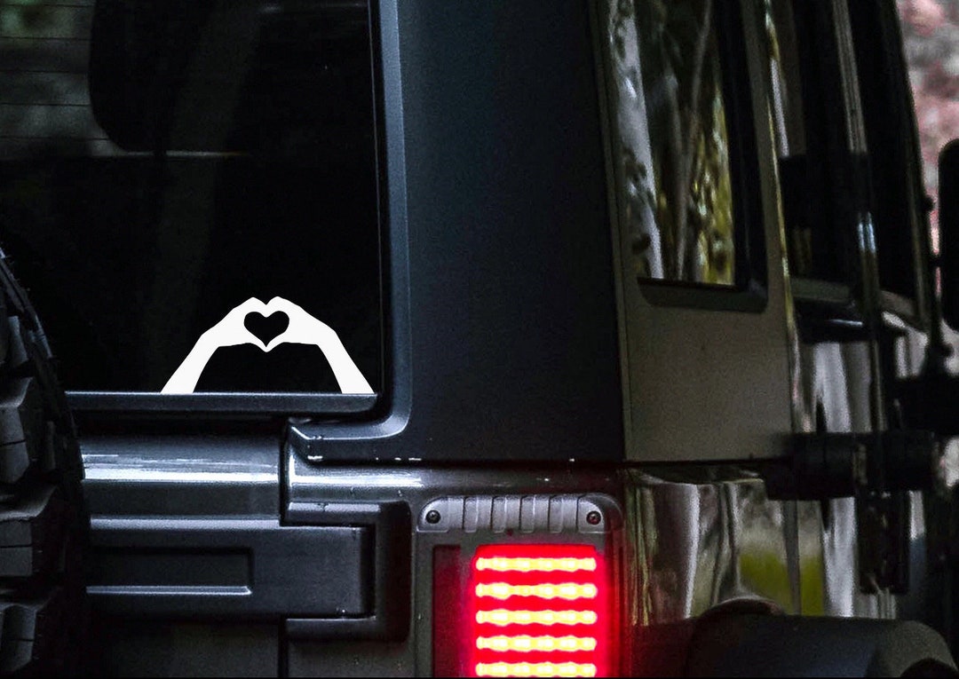 Hands in Heart Shape Fearless Vinyl Decal Car Decals Waterbottle ...
