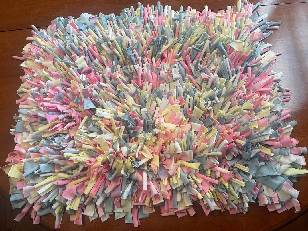 Handmade Rag Rug With Pastel Colors - Etsy