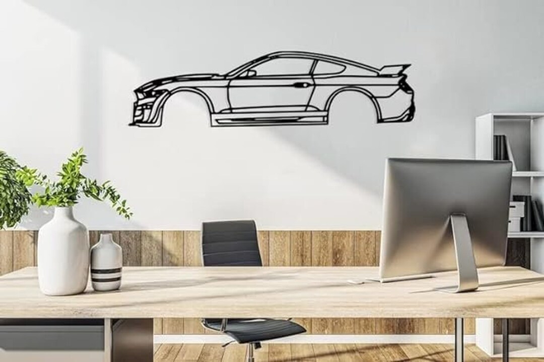 Metal Auto Wall Art Decor I Mustang Silhouette Wall Sculpture I ...