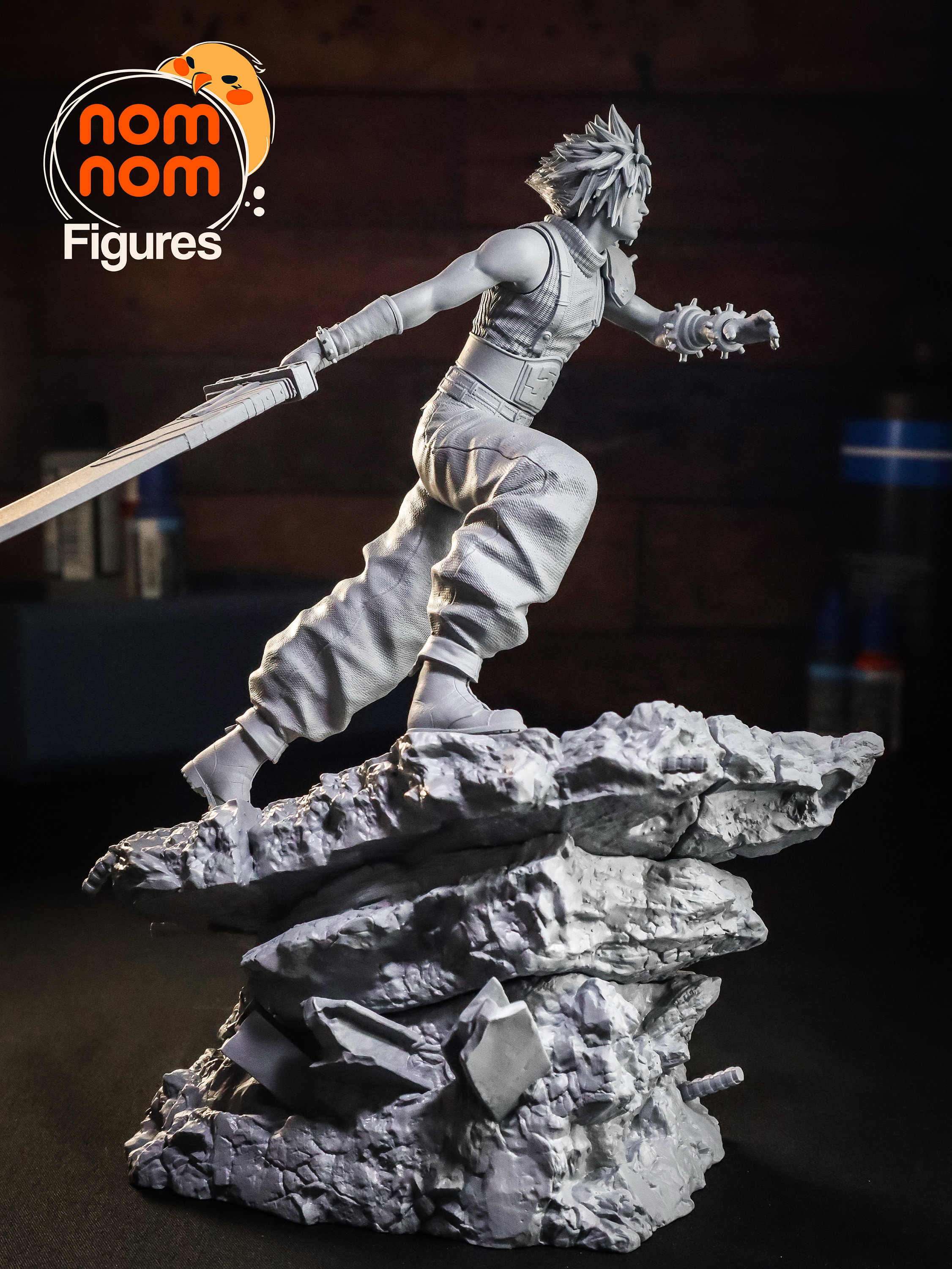 Final Fantasy VII Cloud Strife 3d Printed Fanart Statue Kit Figure - Etsy