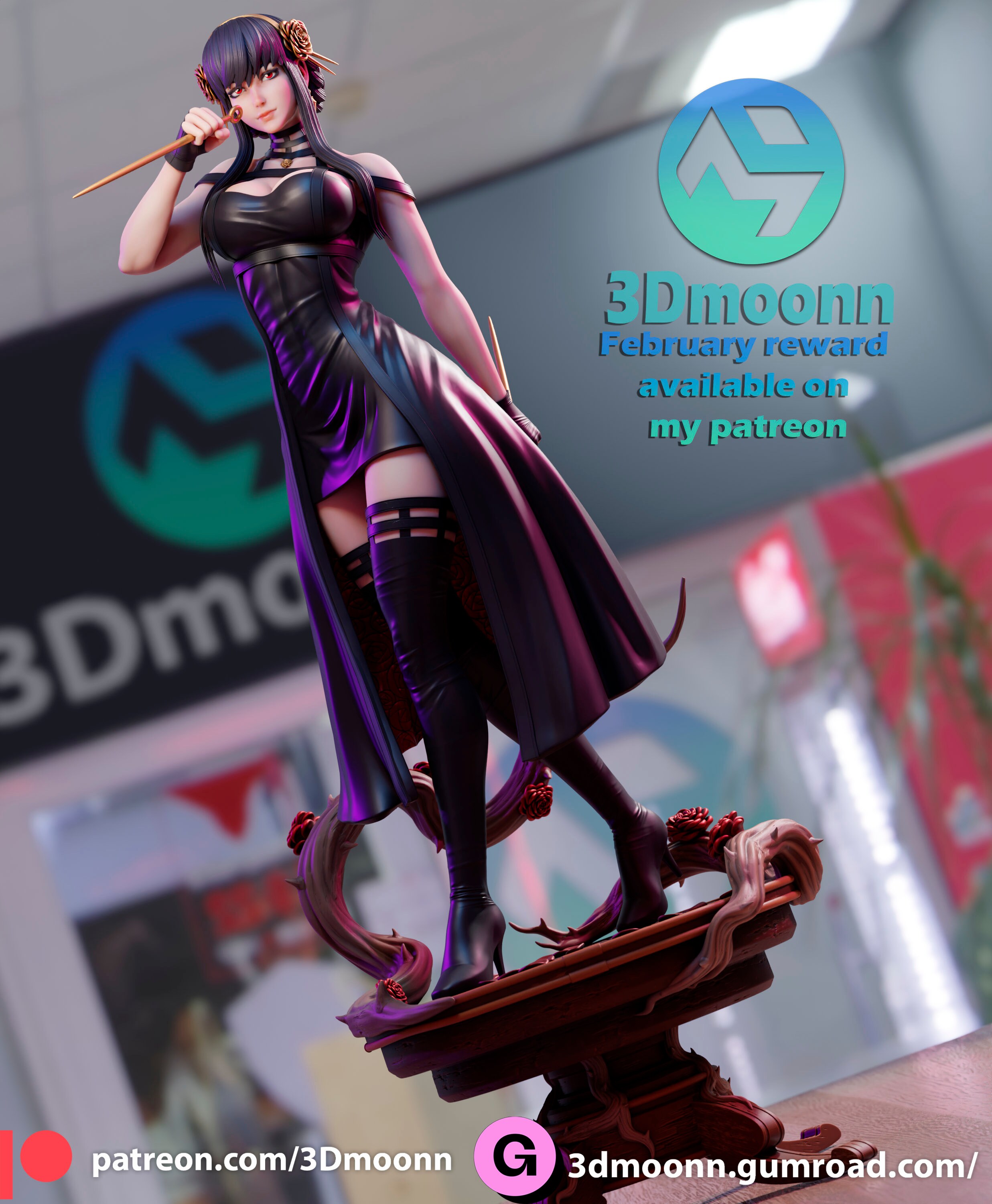 Spy Family Yor 3d Printed Statue Figure - Etsy