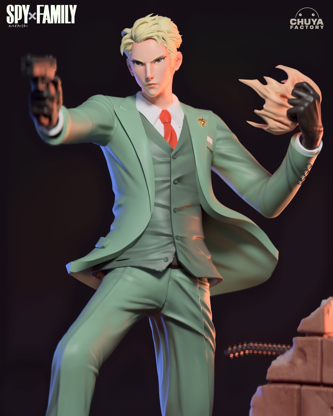 Spy X Family Loid Forger 3d Printed Statue Figure - Etsy