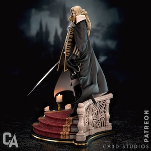 Castlevania Alucard Kit de figuras de estatua Fanart impresa en 3D ...