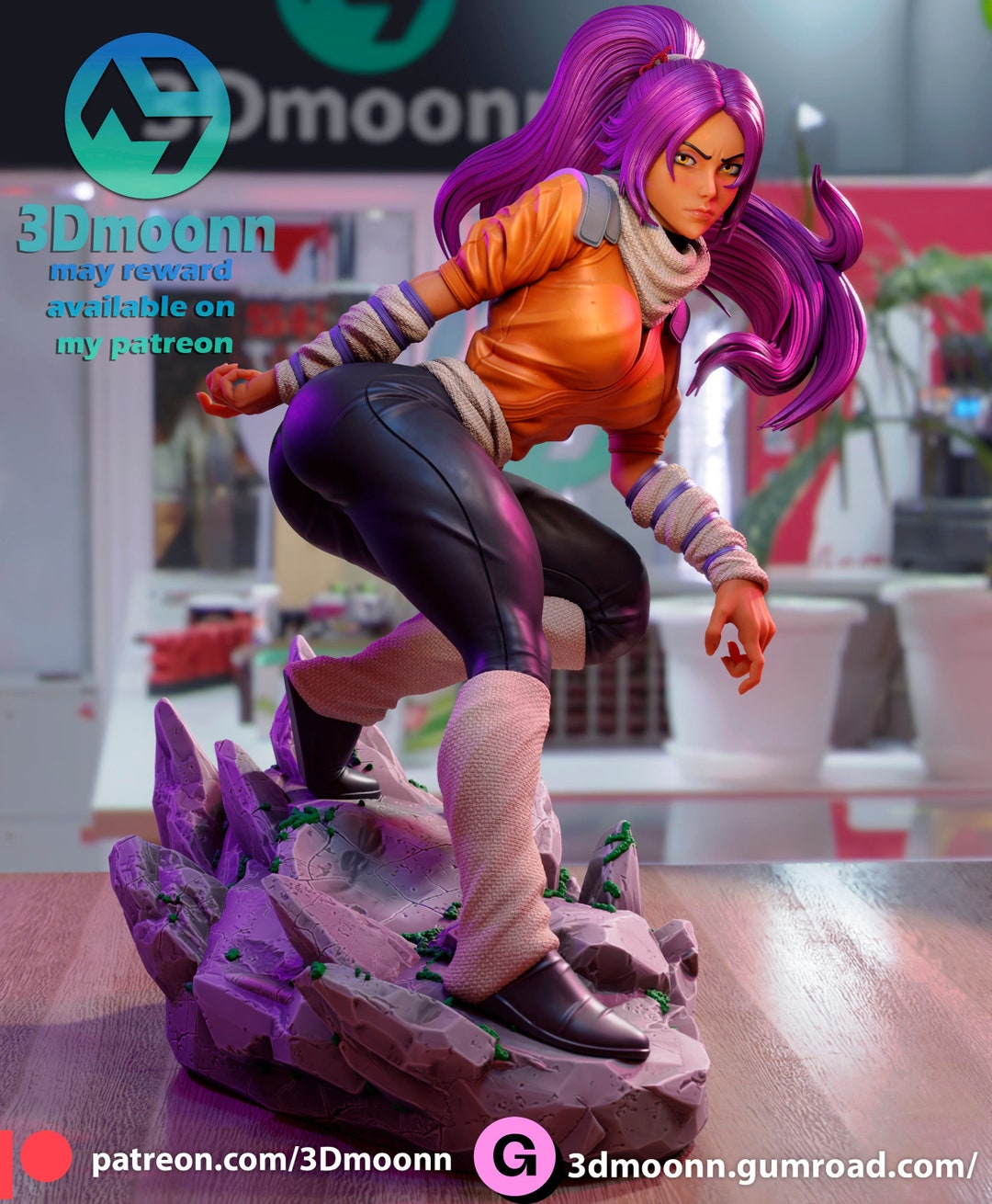 Yoruichi 3d Printed Fanart Statue Figure Kit - Etsy