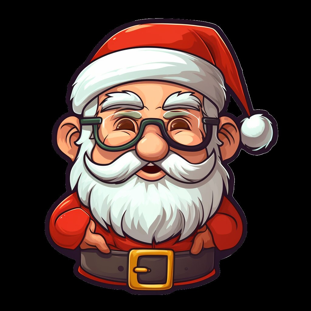 Christmas Themed Emoji / Sticker Design Bundle 24 PSD and 24 PNG Files ...