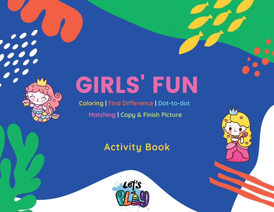 Girls' Fun Activity Book Painting Princess Pony Mermaid - Etsy