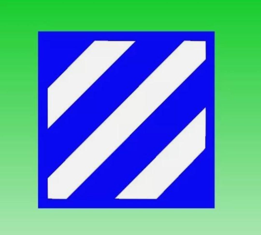 3rd Infantry Division Vinyl Window Sticker Decal - Color - Rock of the ...
