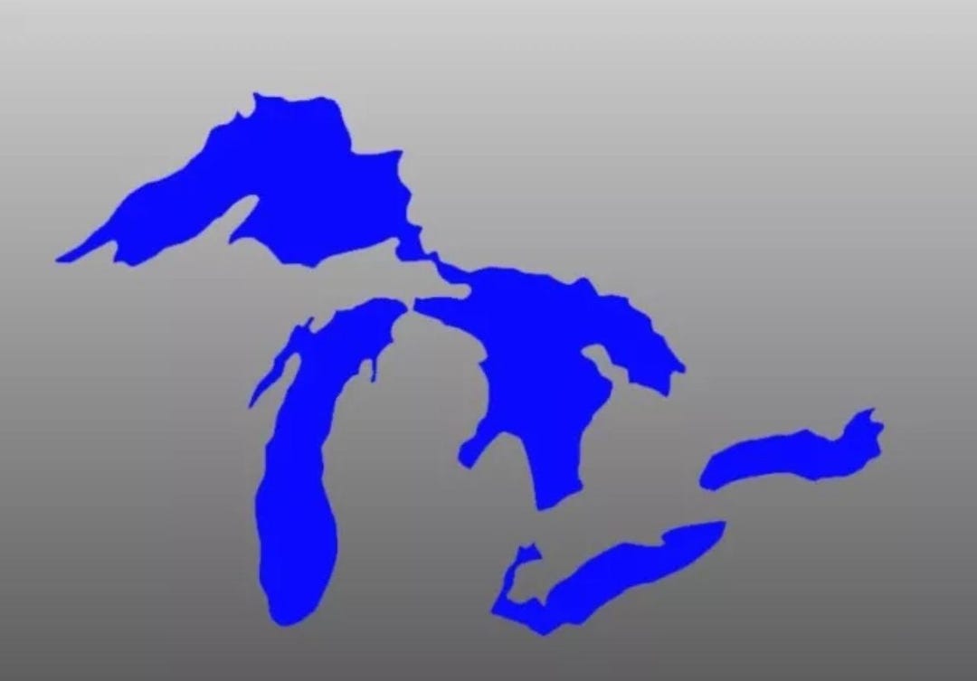 Great Lakes Vinyl Window Sticker Decal - Blue - Etsy