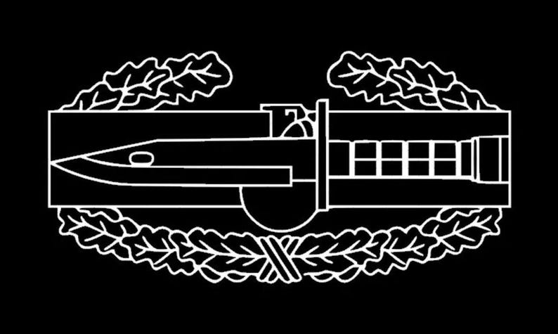 Combat Action Badge Award CAB Army Medal Decal - Etsy