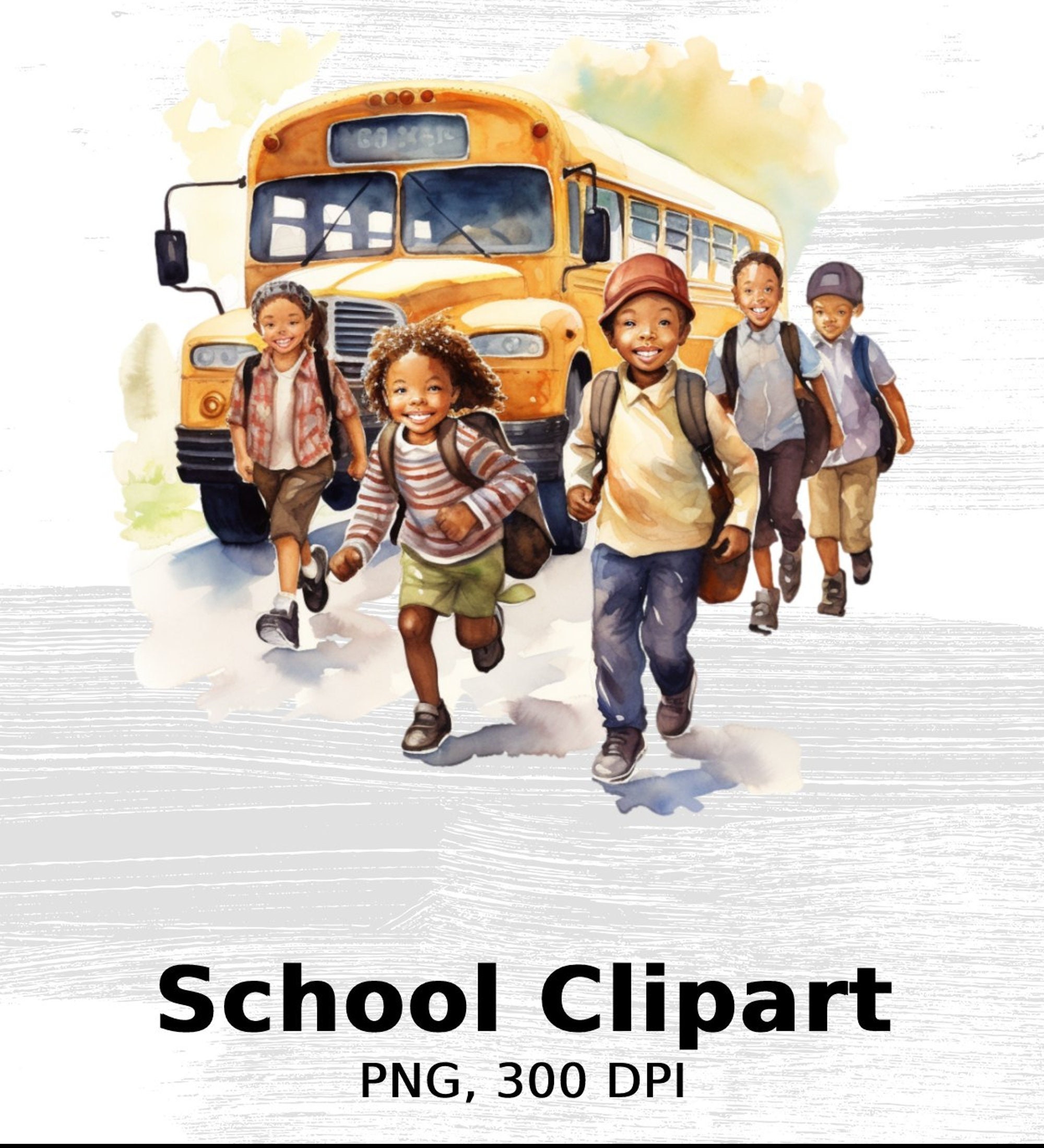 School Bus Kids Clipart School Clipart Classroom Poster - Etsy