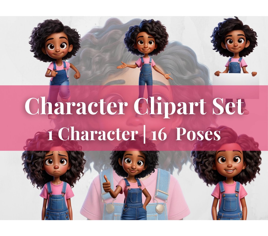 Layla Character Clipart Set Cartoon Character Illustrations for ...