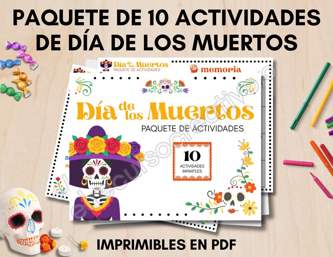 Spanish Day of the Dead Activity Pack | Printable Worksheets, Coloring ...