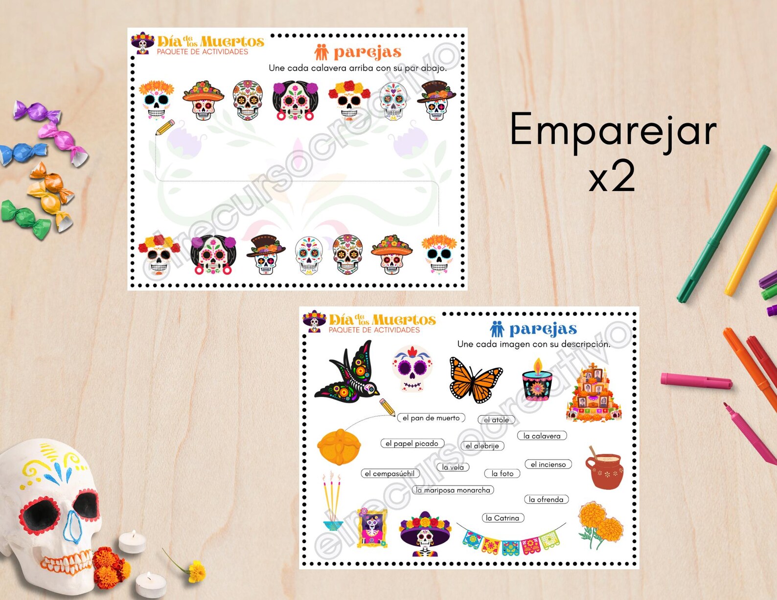 Spanish Day of the Dead Activity Pack | Printable Worksheets, Coloring ...