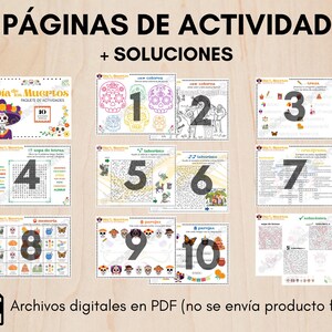 Spanish Day of the Dead Activity Pack | Printable Worksheets, Coloring ...