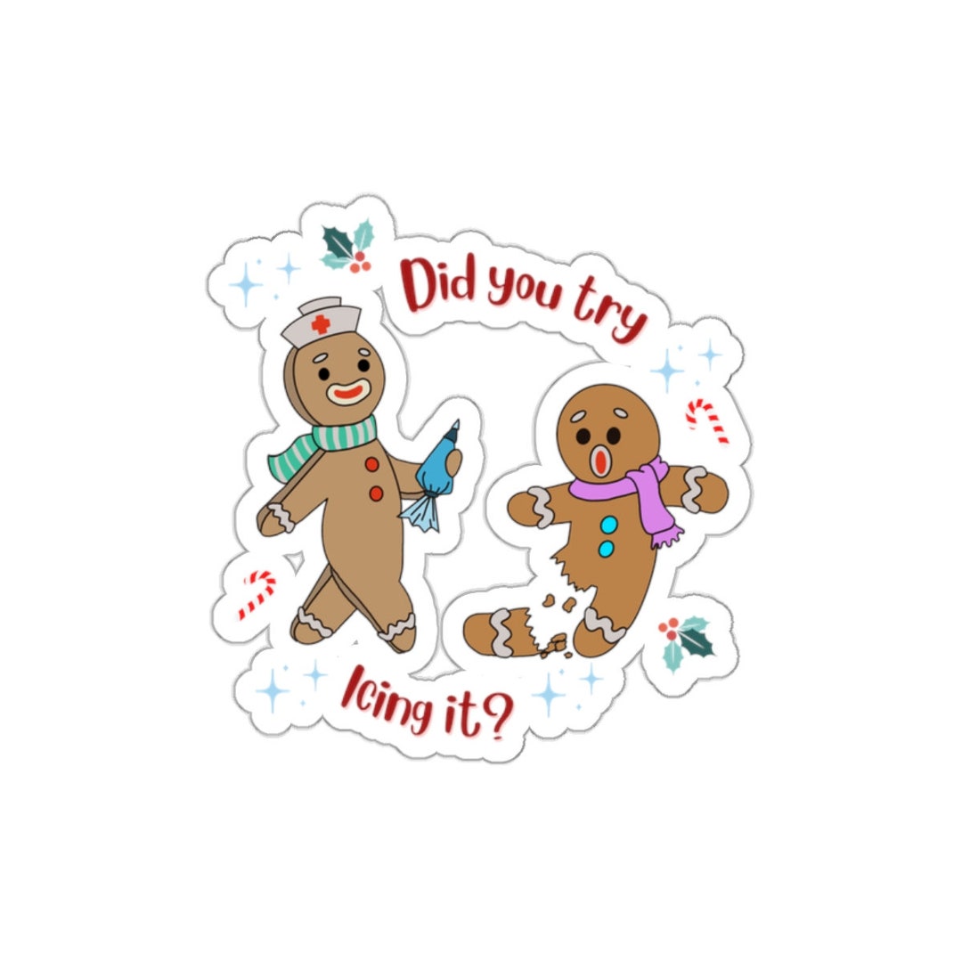 Gingerbread Medical Nurse Christmas Premium Sticker - Etsy
