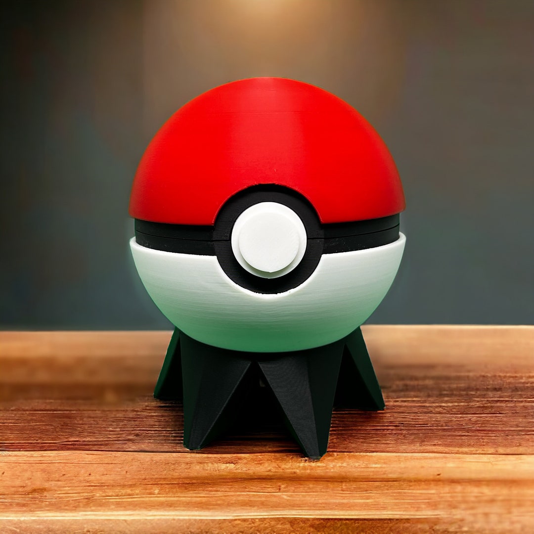 Pokémon Working Pokeball That OPENS + Stand - Etsy