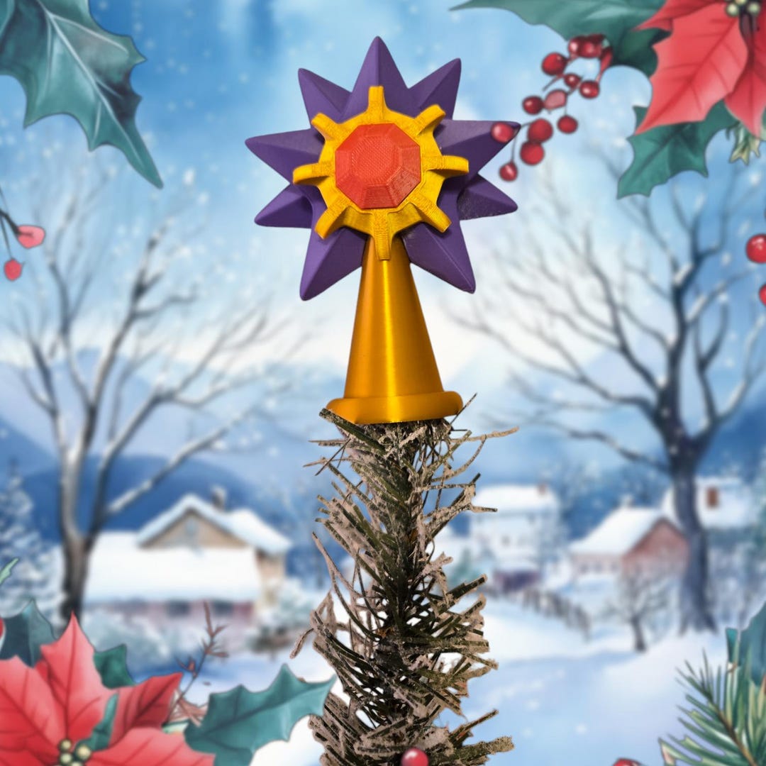 Pokemon Starmie Christmas Tree Topper - Etsy