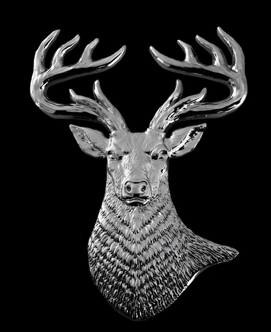 Elk Metallic Car Emblem, Car Sticker, Decal, Hunting, Deer, Stag ...