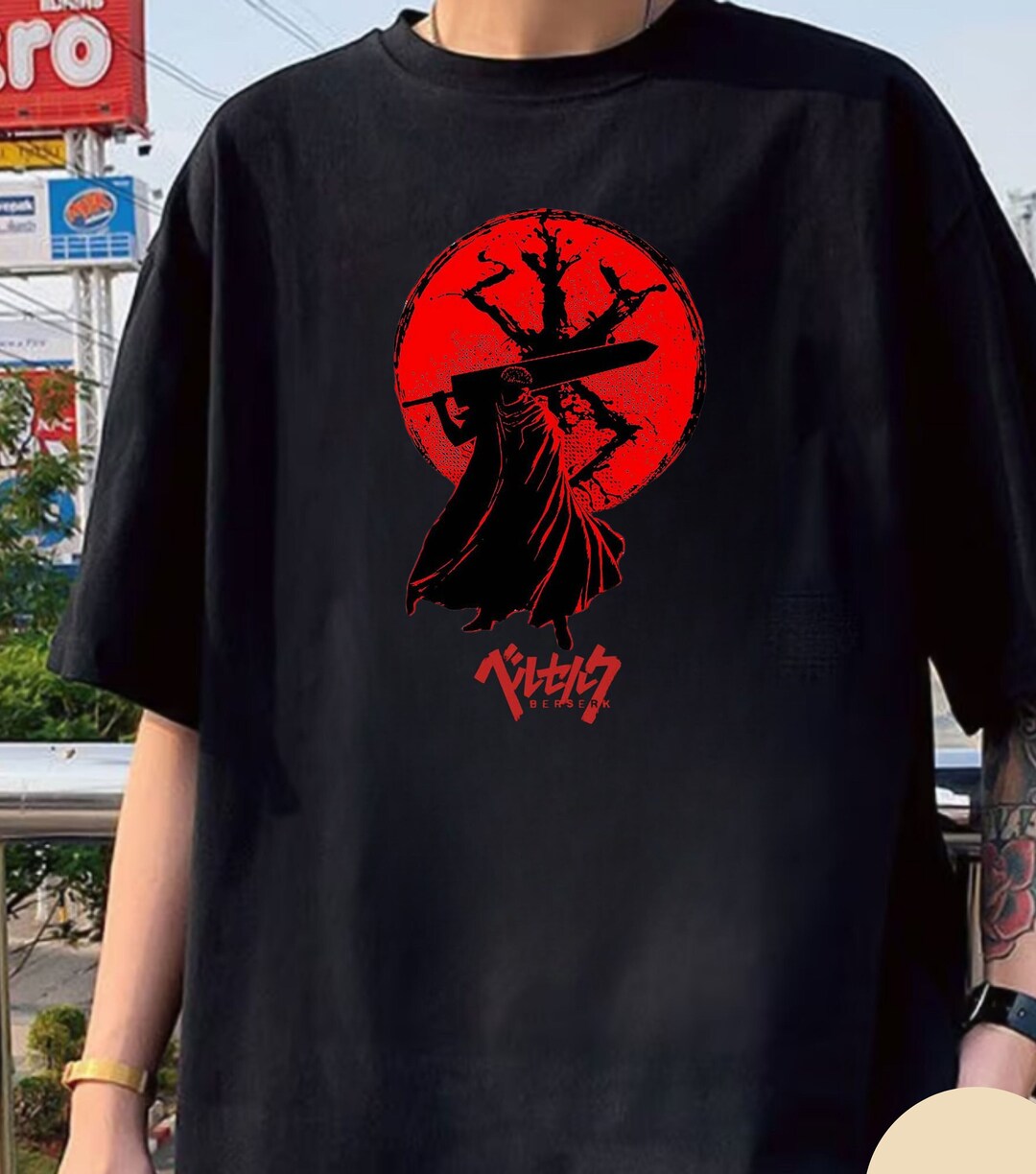 Gatsu ベルセルク Oversized Anime Tee Anime Manga Designs Manga Sweatshirt ...