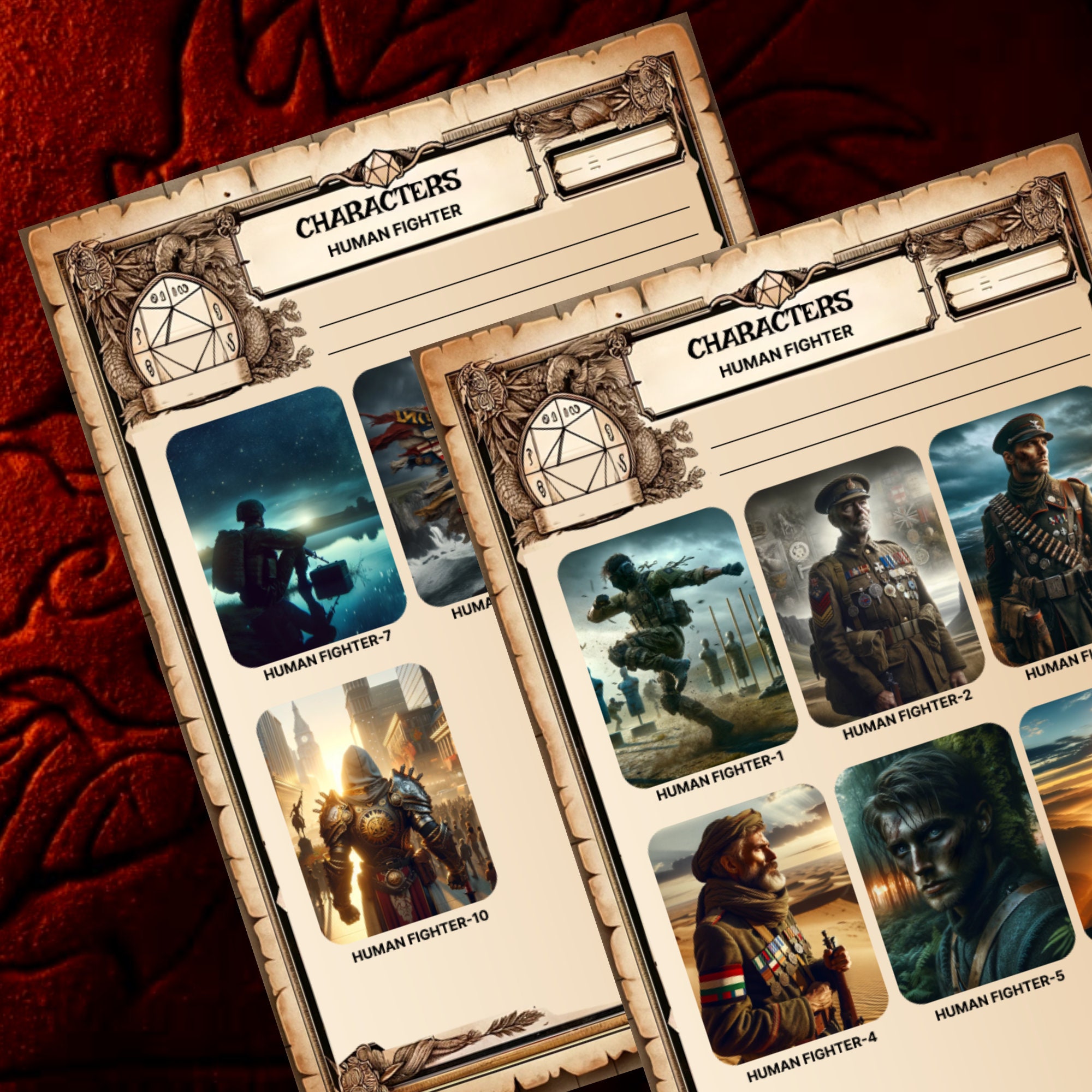 Dungeons and Dragons Human Fighter Character Portraits Core Set Dnd ...