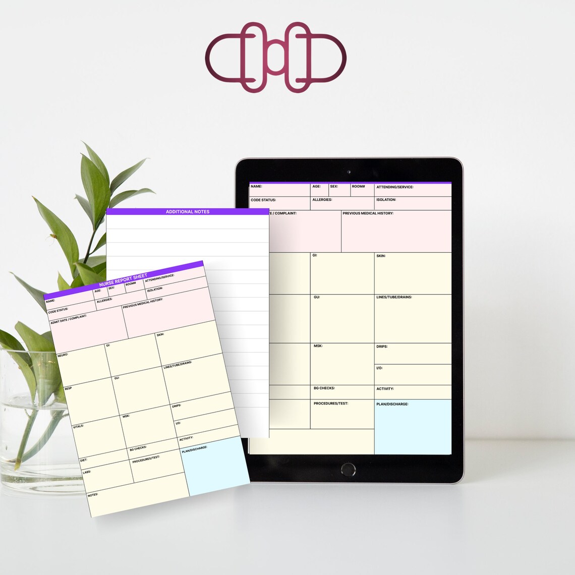 Nursing Report Sheet, Nurse Shift Report, Nurse Brain Sheet, Nurse ...