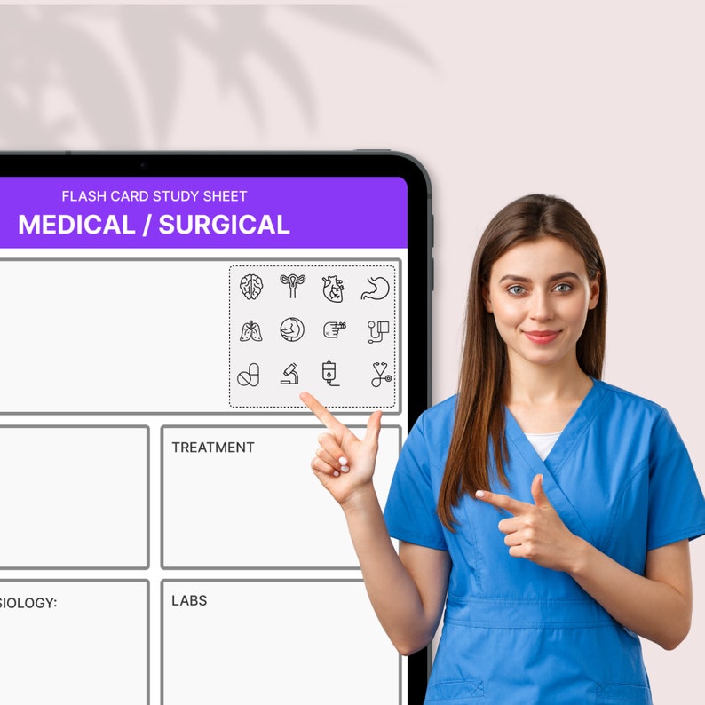 PRINTABLE Nursing School Medical Surgical Template/ Med Surg Study ...